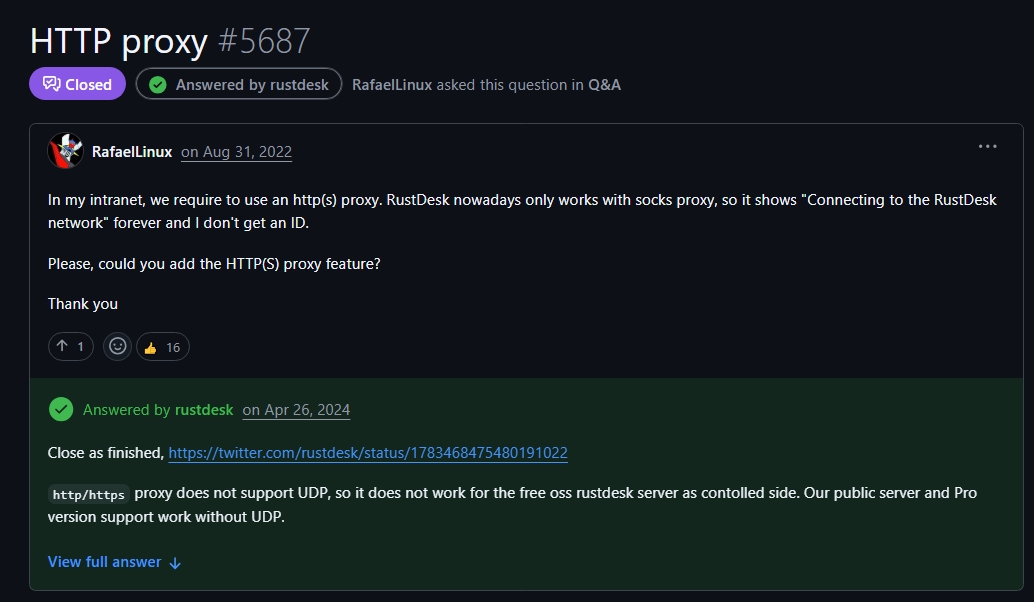 【已解答】客户端无法通过代理方式连接rustdesk自建服务器 - Linux面板 - 宝塔面板论坛
